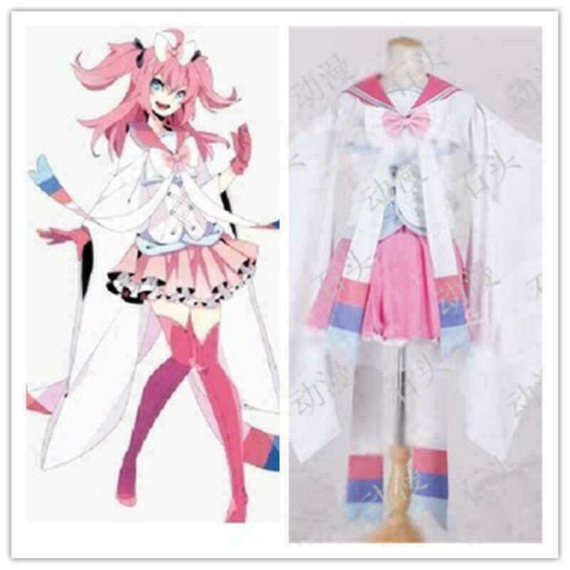 Girl's peri Cosplay Pokemon Sylveon Midi Dress Full Set Cosplay ...