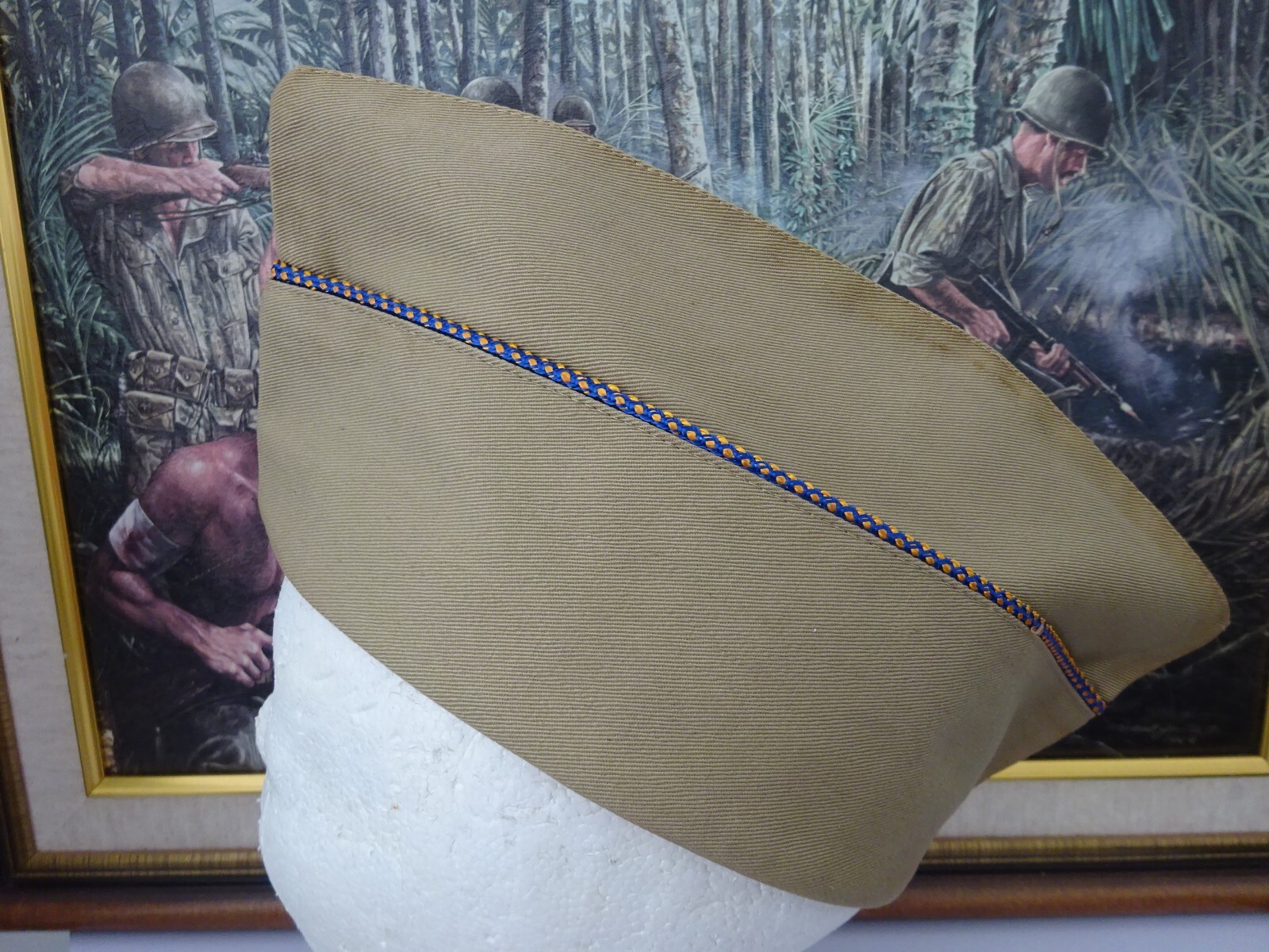 B3-A7) Original Schiffchen US Army Air Force Corps WWII 1942 CAP GARRISON KHAKI | eBay.de