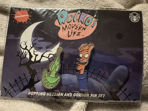 Rocko's Modern Life Hopping Hessian And Gordon Enamel Pin Set Nick Box ...