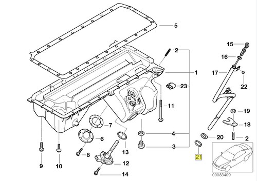 BMW Engine Oil Dipstick Guide Tube O-Ring Seal Gasket 11431707164 New ...