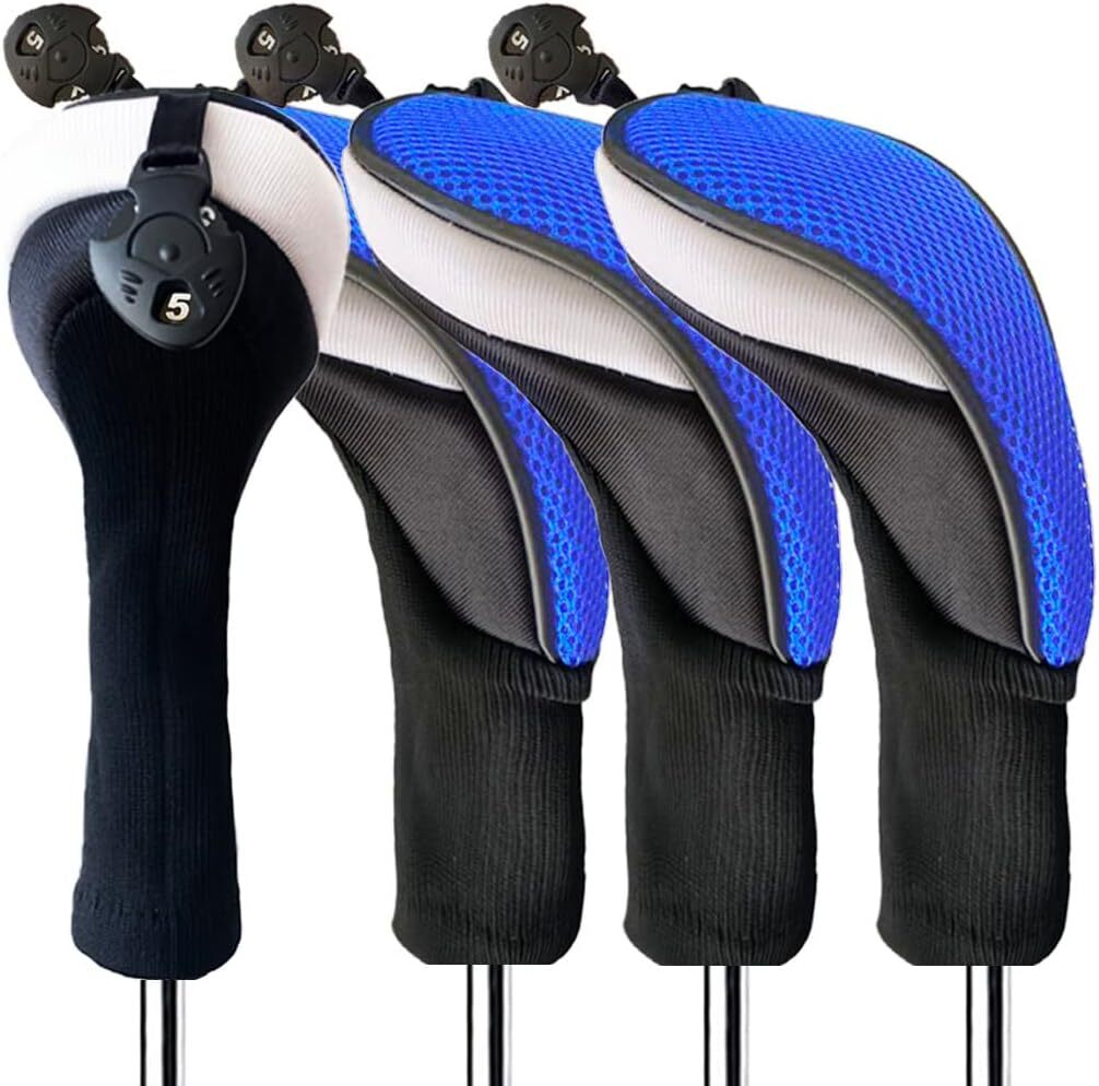 Golf Hybrid Headcovers Wood Club Head Covers Interchangeable No. Tag 1 ...