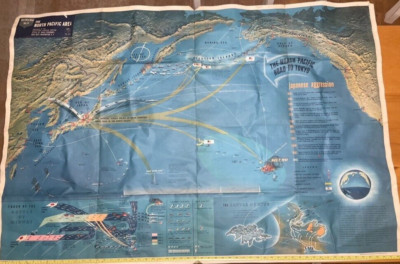 WW2 Back-to-back Nav War Maps of the North Atlantic & North Pacific ...