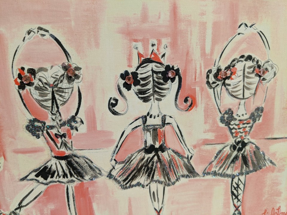 Colleen Karis Designs Liesl Long 3 Ballerinas Girl Dancers Canvas Wall ...