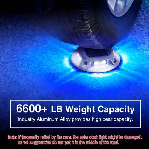 Solar Driveway Lights with 2 Color Modes, IP68 Waterproof Solar Deck ...