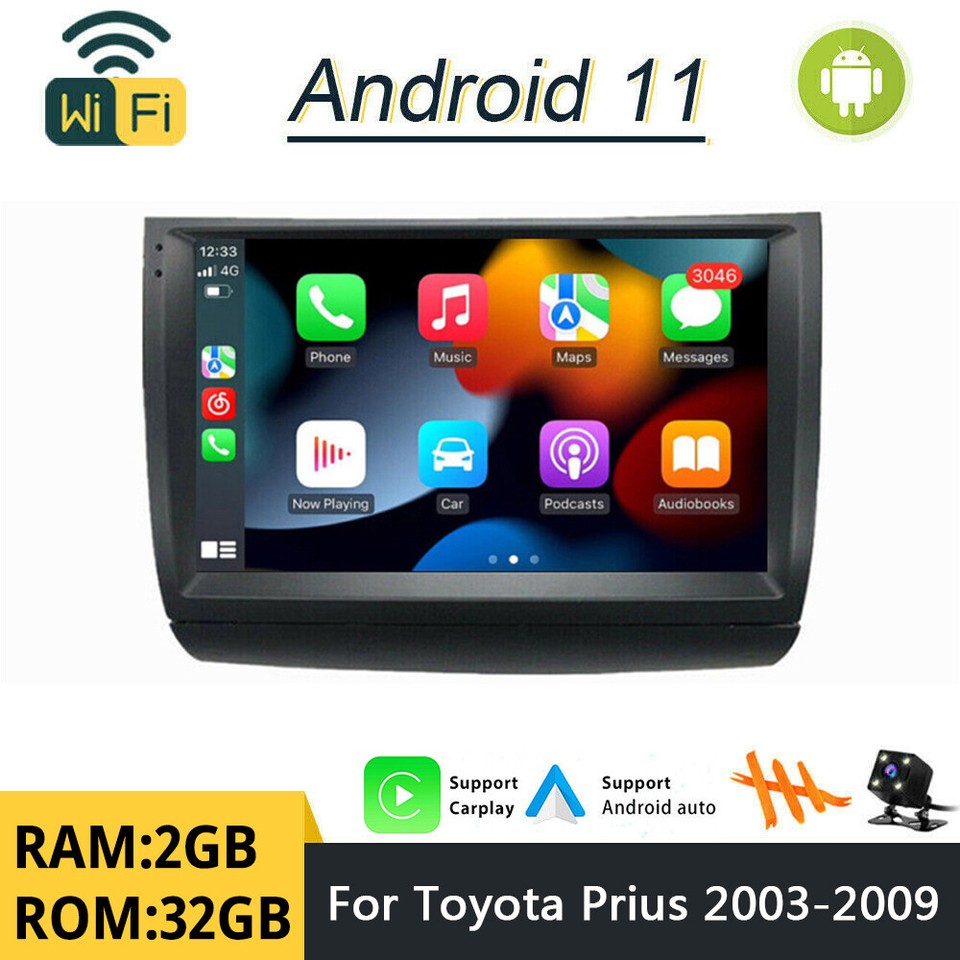 For Toyota Prius 2003-09 Android 11.0 Car Navi GPS Radio WiFi CarPlay ...
