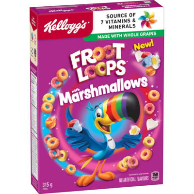 2 x Kellogg's Froot Loops Cereal with Marshmallow 315g / 11.1 oz Canada ...