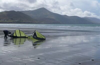 Photo 6x4 Windsurfing on Rossbehy Strand Ross Behy Preparing to take ...