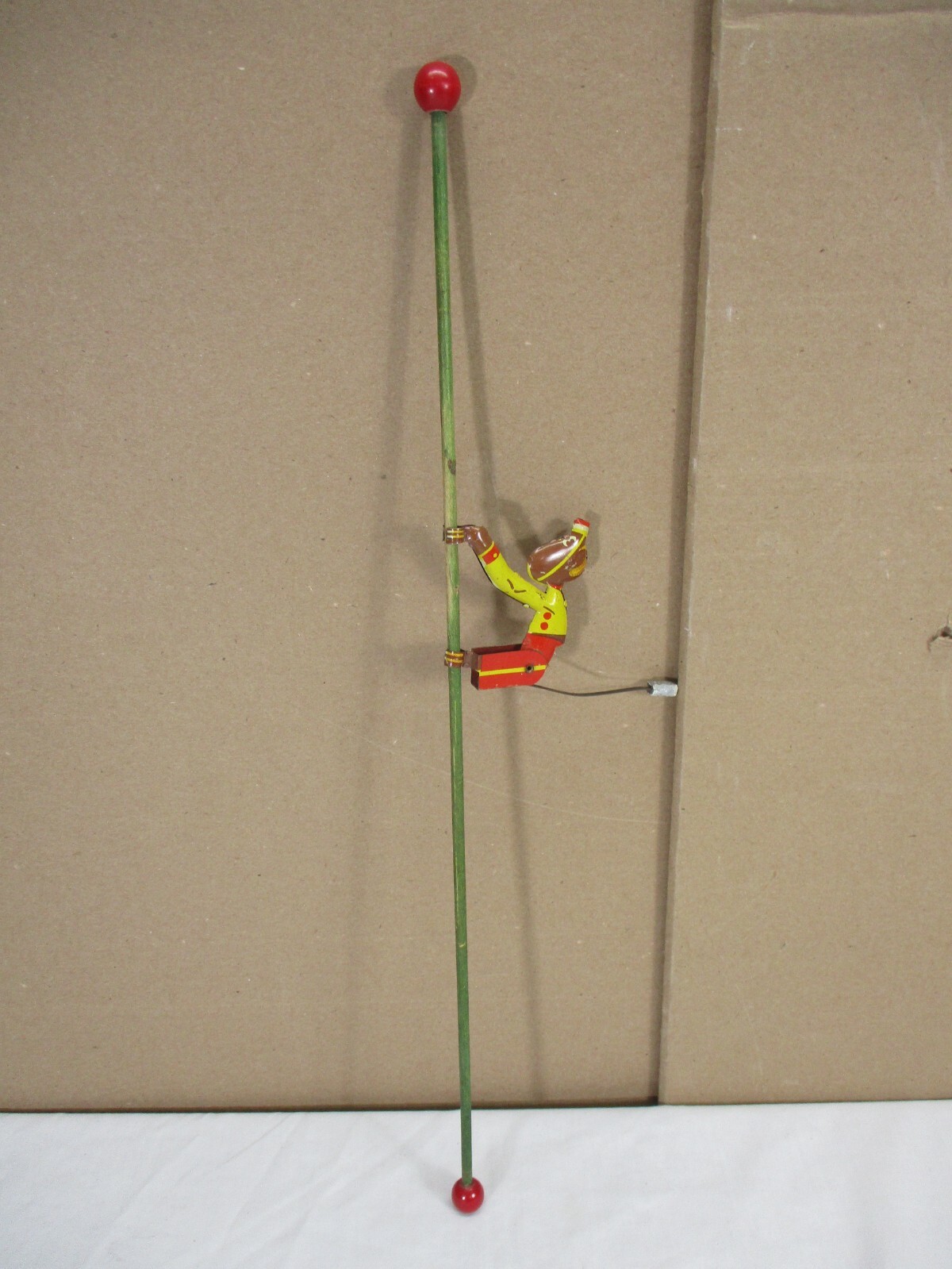 Vintage JOG-O The Climbing Tin Litho Monkey Action Toy on a Stick USA ...