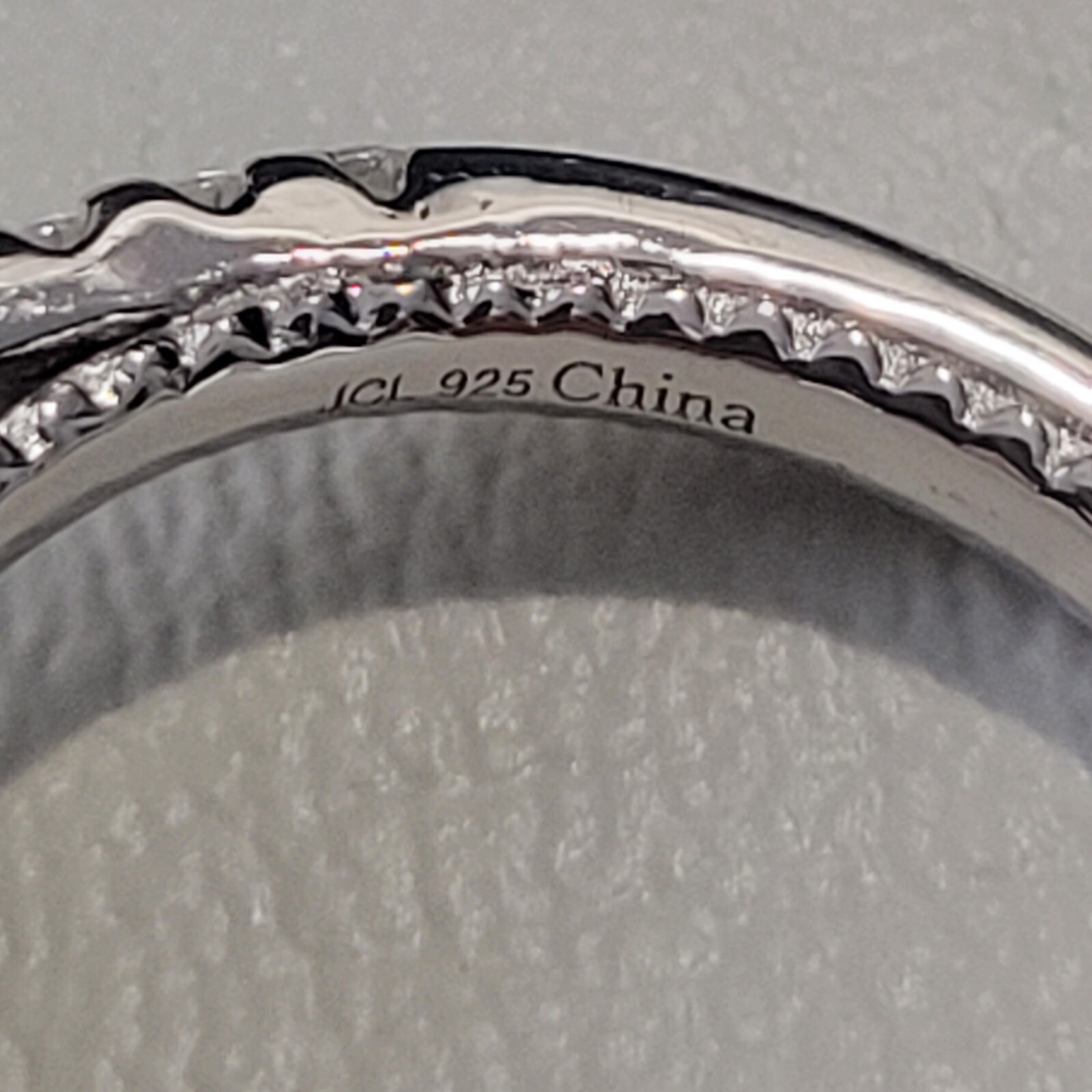 JCL 925 STERLING SILVER RING SIZE 7 CZ 2.75CT HALO ROSE GOLD VERMEIL ...