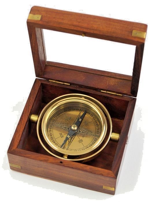 GIMBAL COMPASS BOXED ~ NAUTICAL COMPASS ~ MARITIME ~ PIRATE ~ COMPASS ...