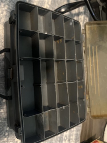 Vintage Rare Plano Over And Under Tackle Box Magnum Grey Clean