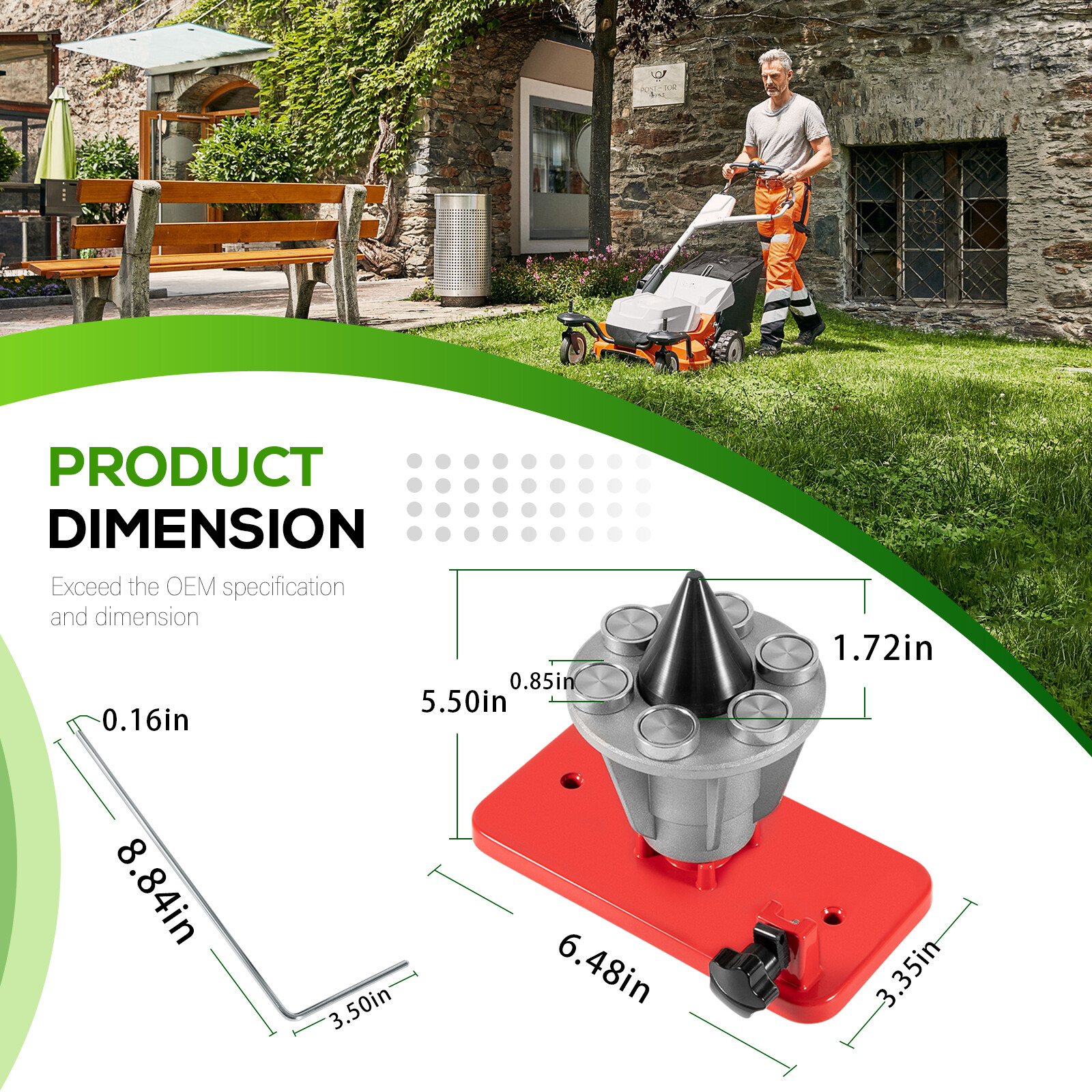 Magnetic Wall Mount Blade Balancer Oregon 42-047 Mower Part for ...