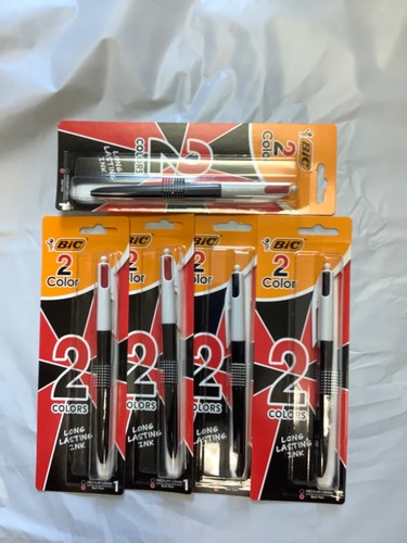 Bic 2 Color Ball Pen,Medium,Black & Red-5 Pack | eBay