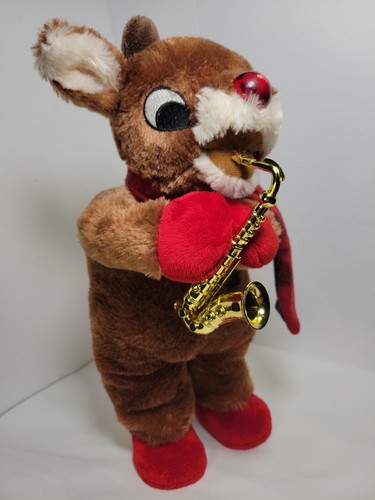 Dan Dee Rudolph Red Nosed Reindeer Animated Plush Toy Lights Dances ...