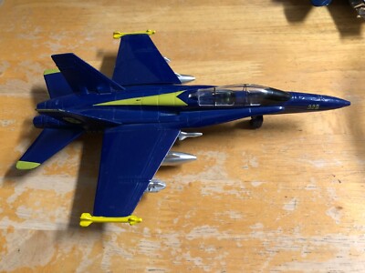 9" Playmaker Toys F/A-18 Hornet US Navy Blue Angels fighter jet PULL ...