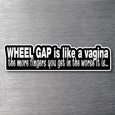 Funny Wheel Gap Sticker 200mm quality water/fade proof vinyl jdm drift ...