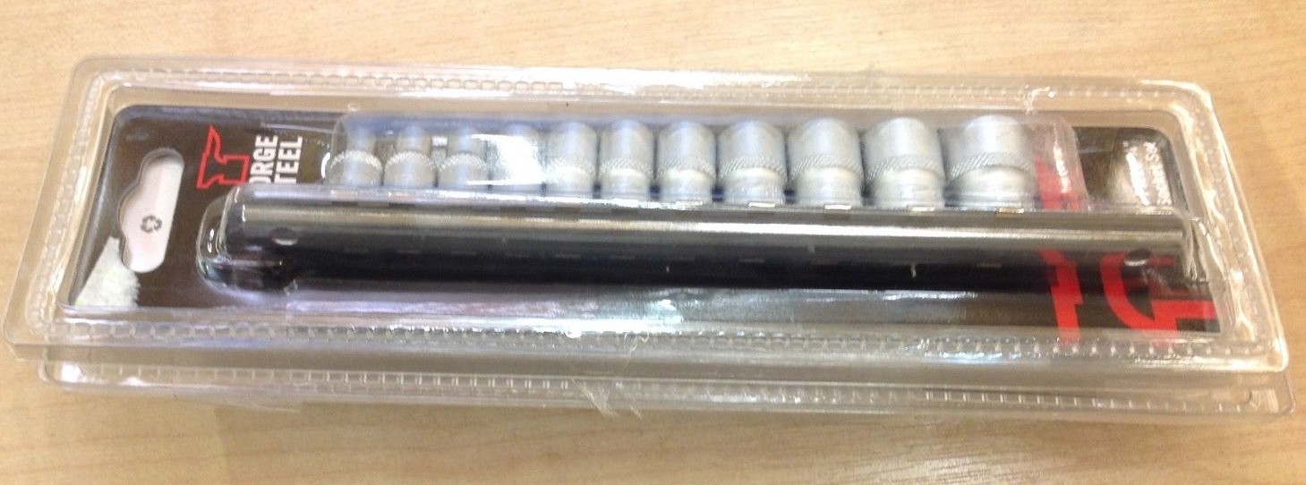 Forge Steel 11Pc 1/4" Socket Set 4 - 14mm On Rail,Pack of 2 FREE NEXT ...