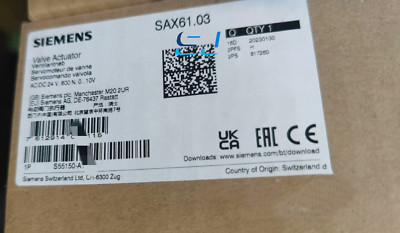 Brand new Siemens SAX61.03 Valve Actuator SAX61.03 | eBay