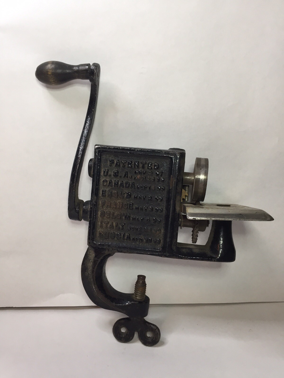 Antique Vintage THE GEM Hannum Cazenovia NY Hand Crank Pinking Machine ...