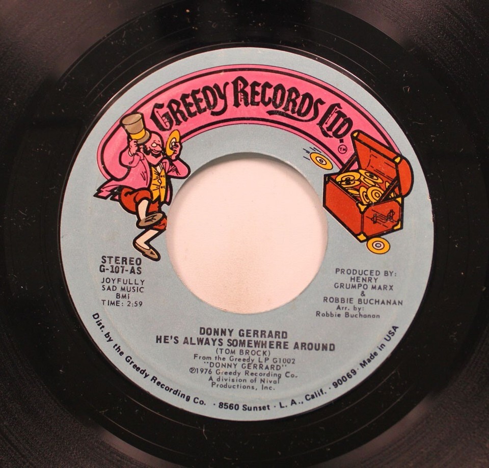Northern Soul Nm! 45 Donny Gerrard - Greedy (For Your Love) / He'S ...
