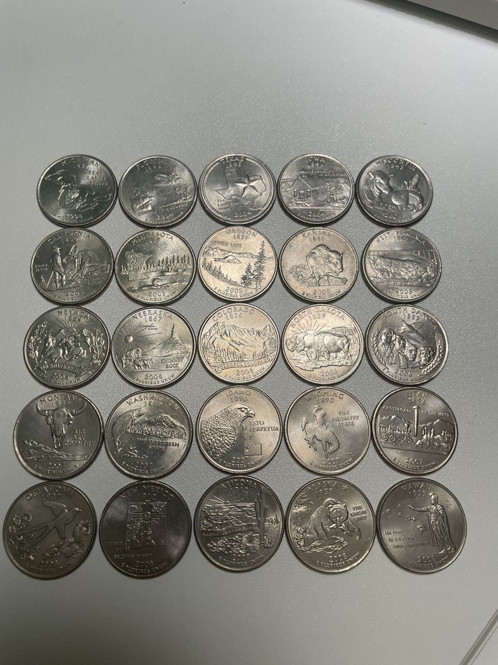 56 US STATE and TERRITORIES Quarters - COMPLETE Set - 1999-2009 | eBay