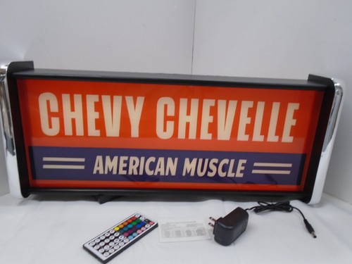 Chevy Chevelle Muscle LED Display lighted sign lightbox Wall hanging ...