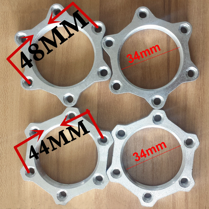 1pcs Bike Freewheel Threaded Hubs Disk Disc Brake Rotor 6-Bolt Flange ...