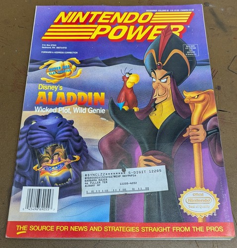 Volume 55 NES Nintendo Power Guide Book Aladdin w/Poster & Trading ...