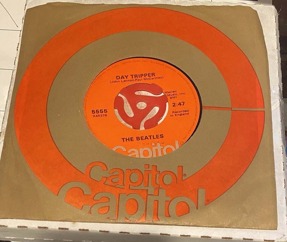 BEATLES * CAPITOL #5555* Day Tripper/We Can Work It Out * Orange Target ...