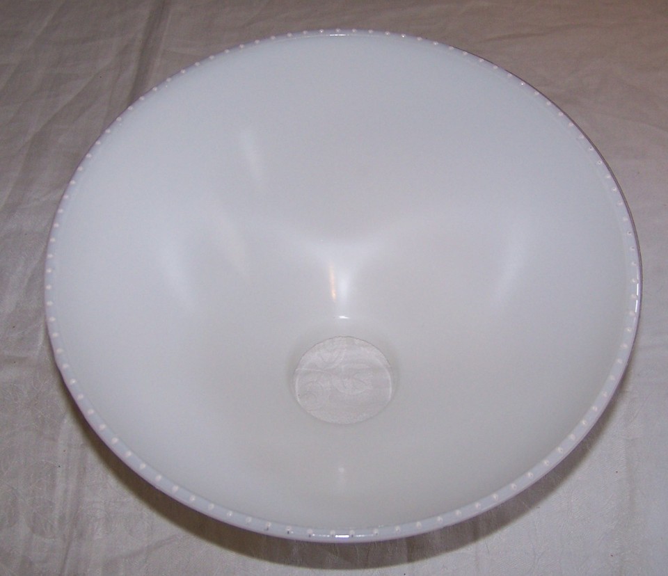 VTG Milk Glass Torchiere Floor Lamp Diffuser/Shade 3" Fitter 10" wide 5 ...