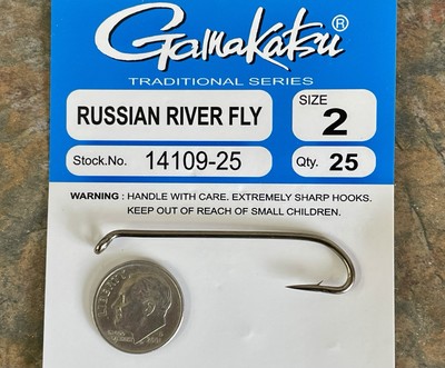 25 GAMAKATSU RUSSIAN RIVER FLY HOOKS. BRONZE #2. ALASKA SOCKEYE SALMON ...