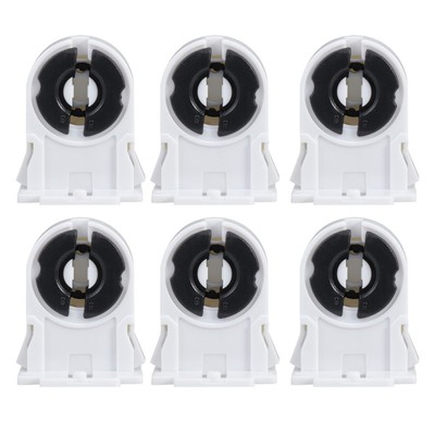 2 Pieces Tube Light Socket Holder White Lamp Fluorescent Fittings | eBay UK