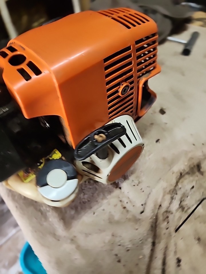 STIHL KM90R String Trimmer 28cc Engine Powerhead / Throttle - Starts ...