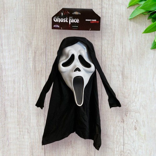 Original "Ghost Face Lives" Scream Costume Mask w/ Hood Fun World ...