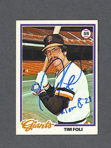 Tim Foli signed San Fransico Giants 1978 Topps baseball card | eBay