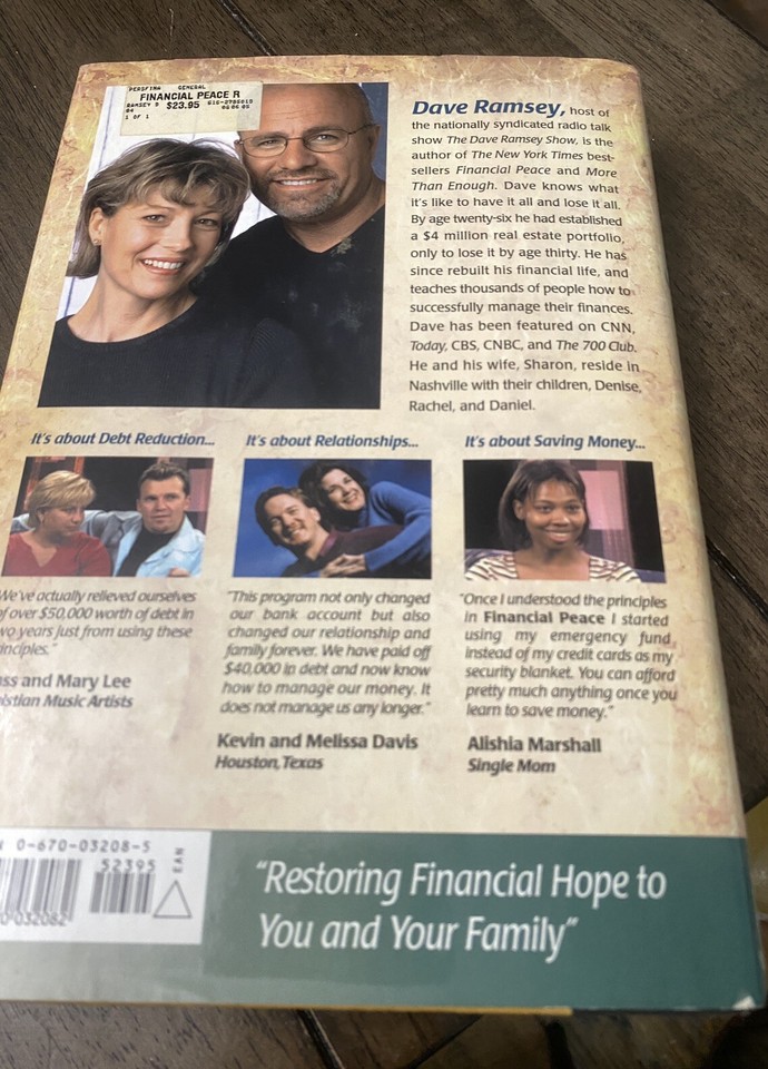 Financial Peace Revisited by Sharon Ramsey and Dave Ramsey (Hardcover ...