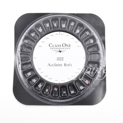 CLASS ONE Dental Orthodontic Ceramic Bracket Braces 022 Roth 345 Hooks ...