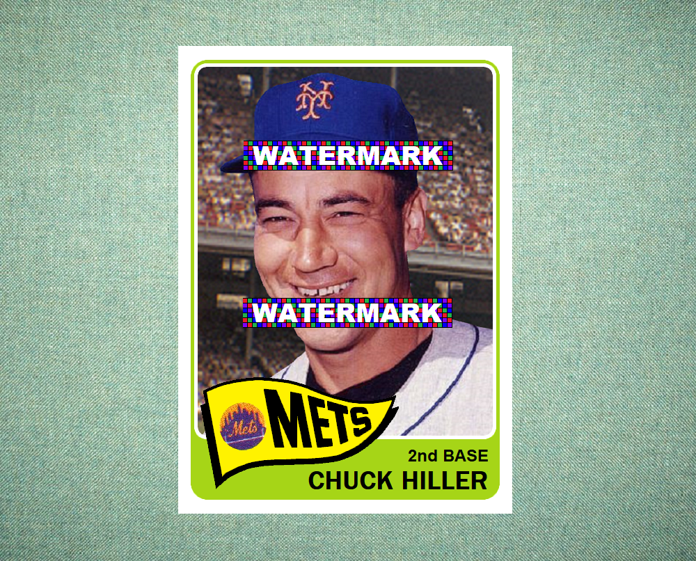 Chuck Hiller New York Mets 1965 Style Custom Baseball Art Card | eBay