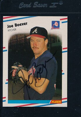 1988 Fleer #534 Joe Boever Braves Signed Auto *30002 | eBay
