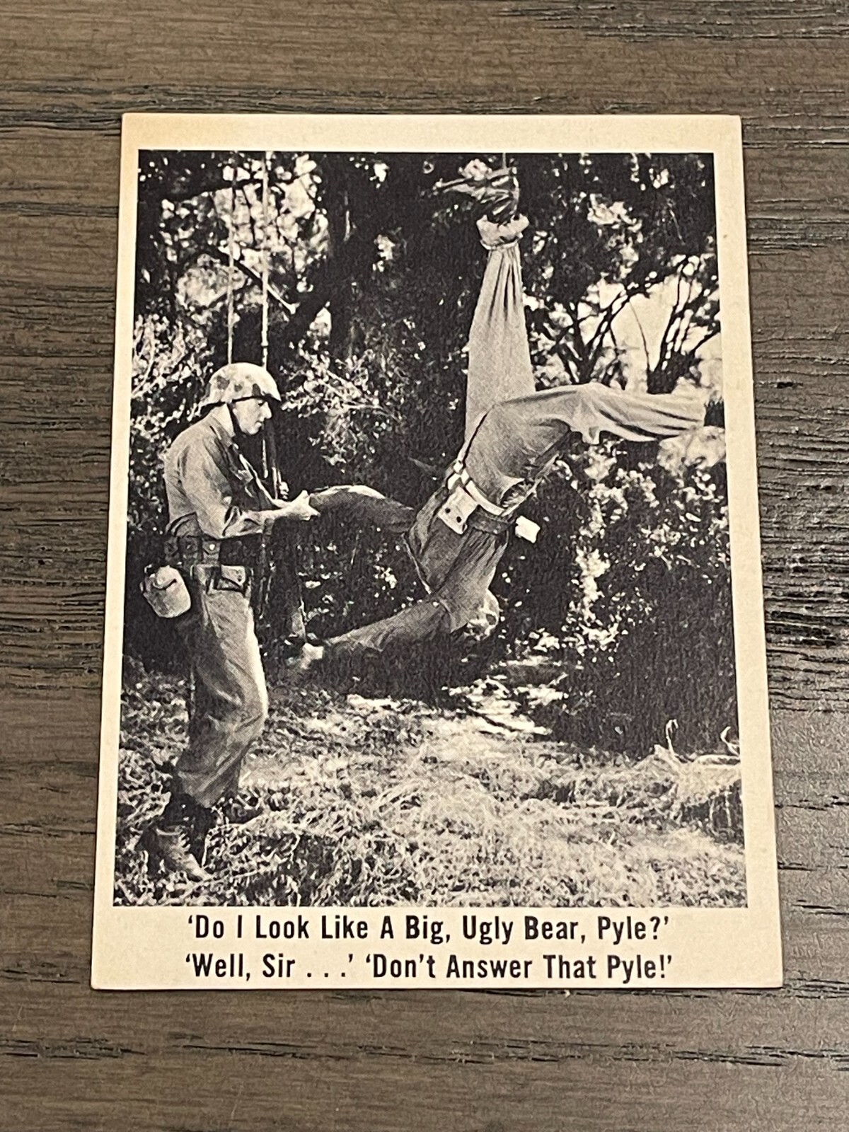 1965 Fleer Gomer Pyle #61 Do I look like a big, ugly bear, Pyle?' 'Well ...