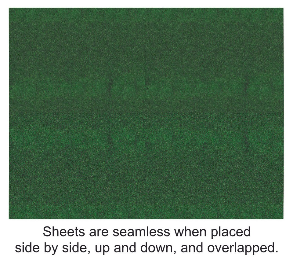 HO Scale Grass Model Train Scenery Sheets –5 Seamless 8.5x11 Dark Green ...