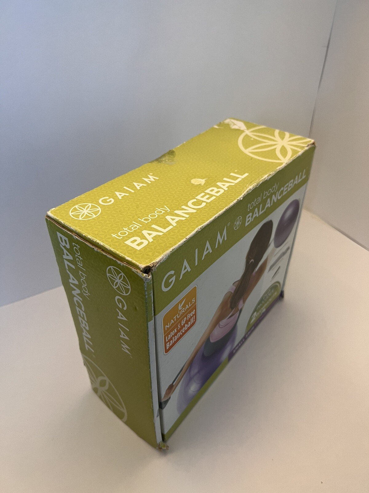 Gaiam Stability Balance Ball Total Body Workout Tone Upper Body Tighten ...