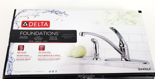 Delta Foundations Single-Handle Standard Kitchen Faucet w/Sprayer ...
