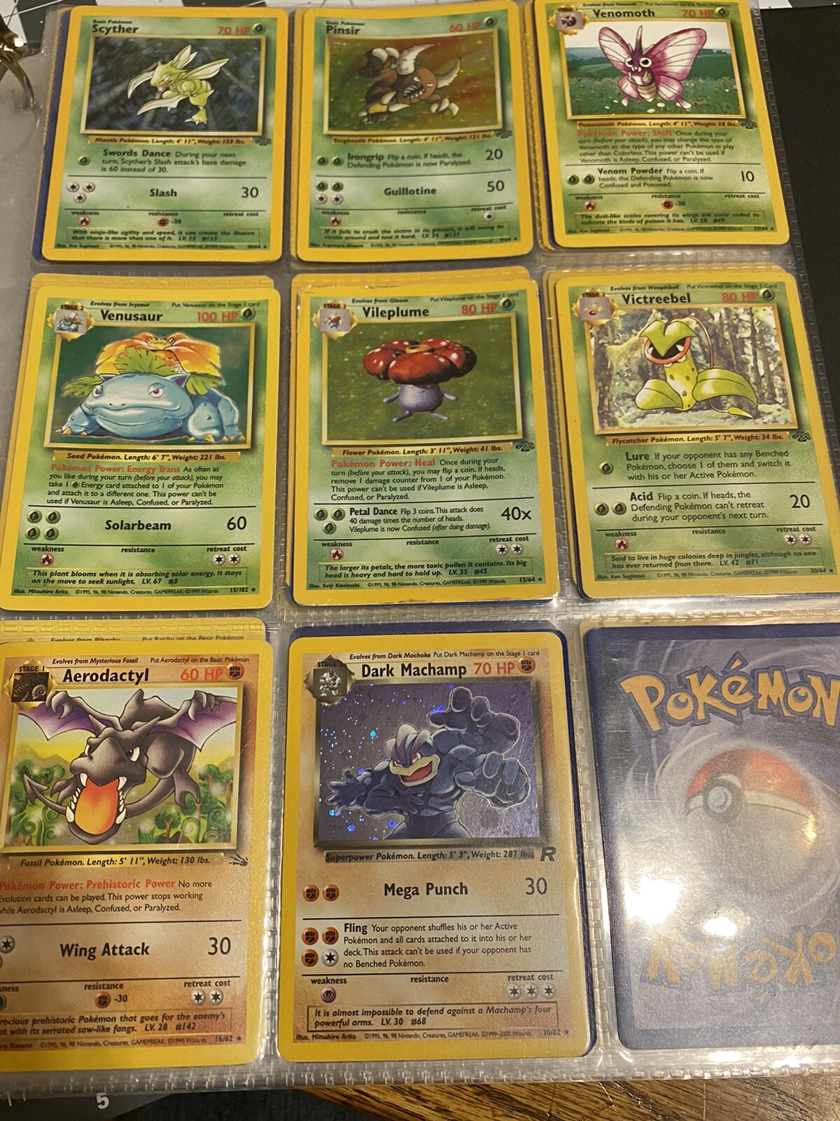 90s Pokemon Cards Charizard Venusaur Holographic Shadowless Japanese ...