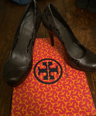 Tory Burch Jude Amazon Snake Print Heels Sz-9.5 NIB | eBay