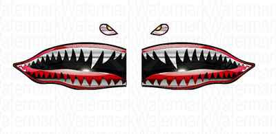 Flying Tiger Teeth Custom Graphics Decals RC Plane Airplane | eBay