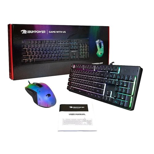 New Open Box iBUYPOWER Chimera KM7 RGB Gaming Keyboard and Mouse Combo ...