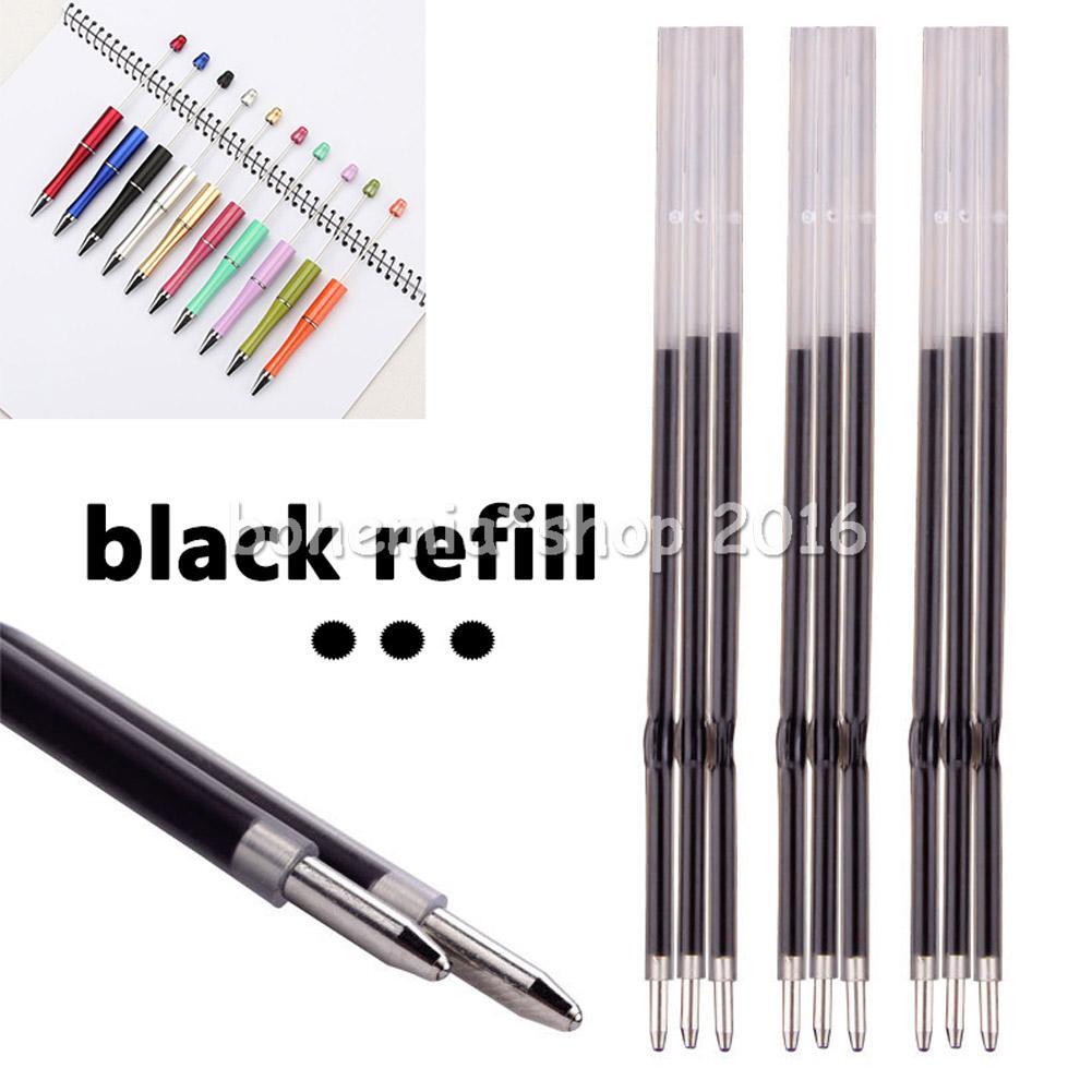 100 Pcs 0.7mm Refills for Retractable/Press Ballpoint Pens. Black AU ...