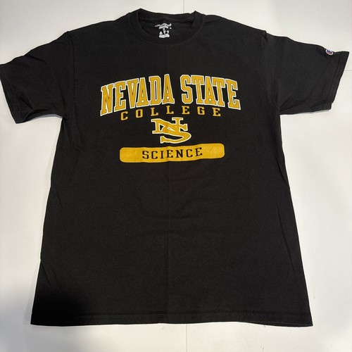 CHAMPION Nevada State College Adult Medium Sports Team Print Logo Black ...