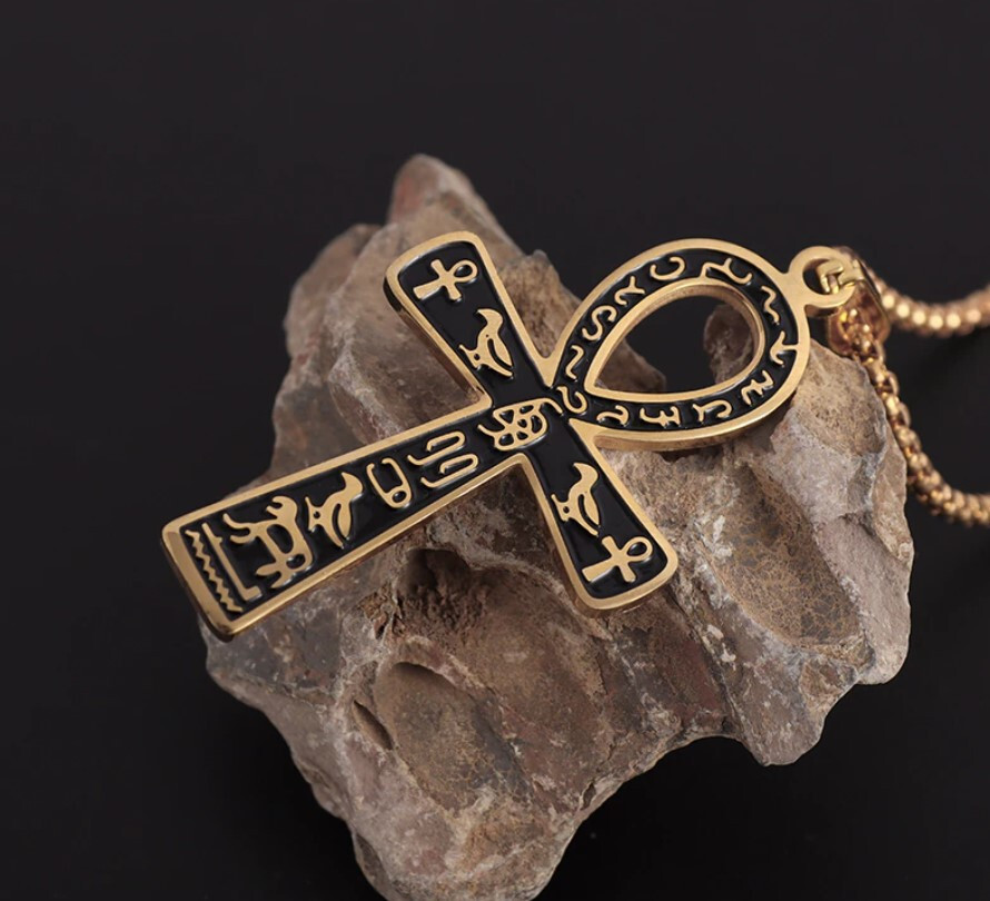 Ankh Ankha Egypt Ancient Totem Amulet Egyptian Cross Men's Necklace | eBay